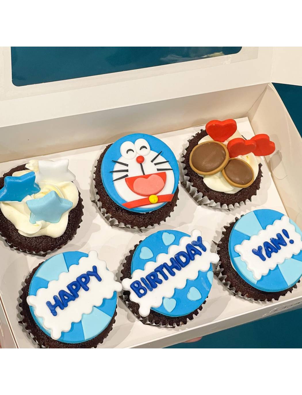 Cute Doraemon Cupcakes | Perfect for Anime-Themed Parties and Celebrations