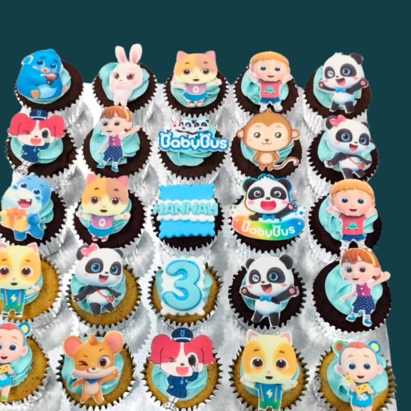 Baby Bus Cupcakes | Adorable Custom Cupcakes in Singapore