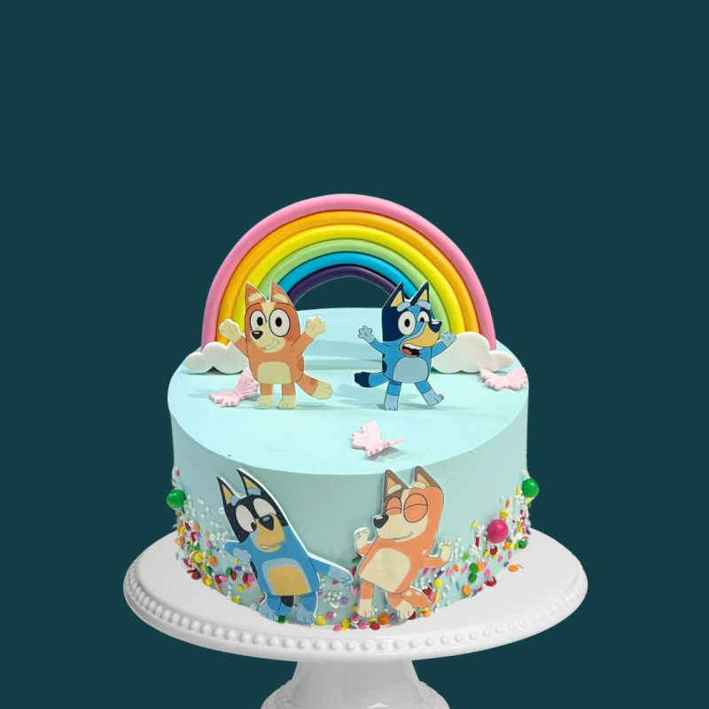 Bluey Rainbow Cake | Adorable Custom Cake in Singapore