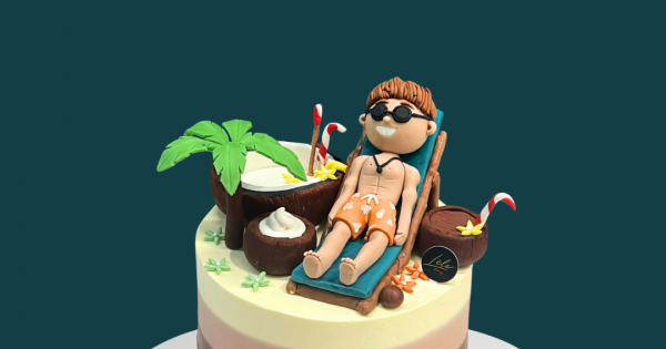 Custom Beach Boy Cake in Singapore - Fun & Creative Beach-Themed Cakes