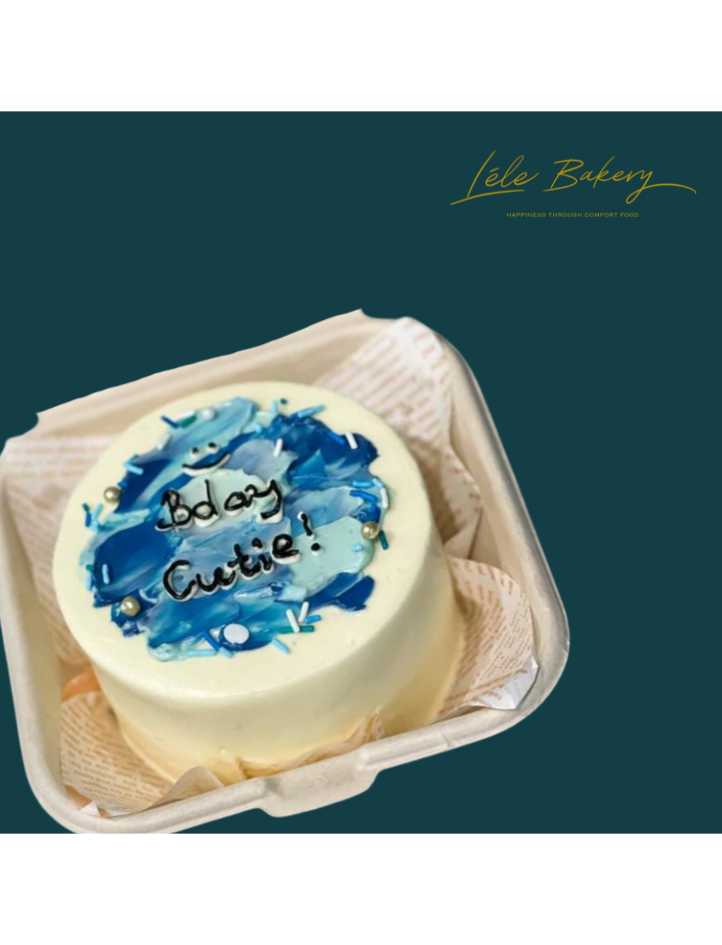 Stunning Blue Abstract Bento Cakes for Trendy Celebrations | Lele Bakery