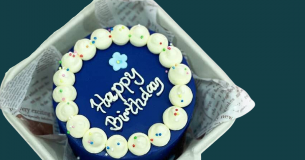 Stylish Blue Bento Cake for Sophisticated Celebrations | Lele Bakery