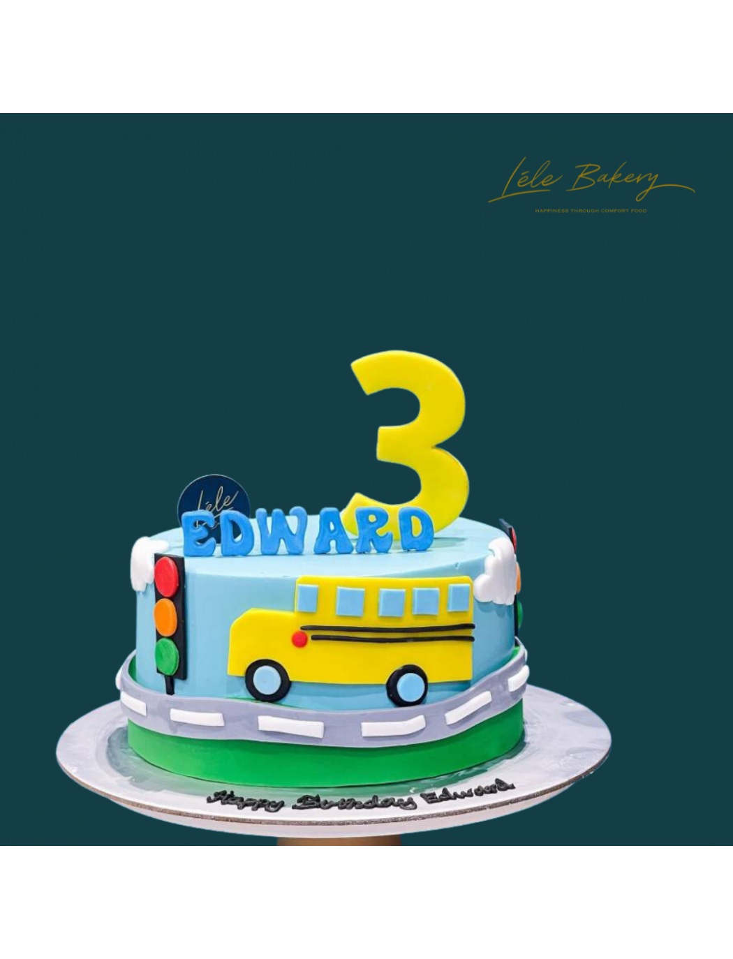 Colorful Bus Traffic Cake for Urban-Themed Parties | Custom City Cakes ...