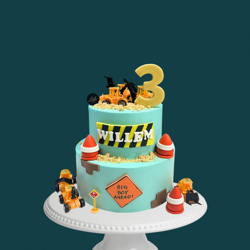 Excavator Construction Cake Singapore - Custom Construction-Themed Cakes