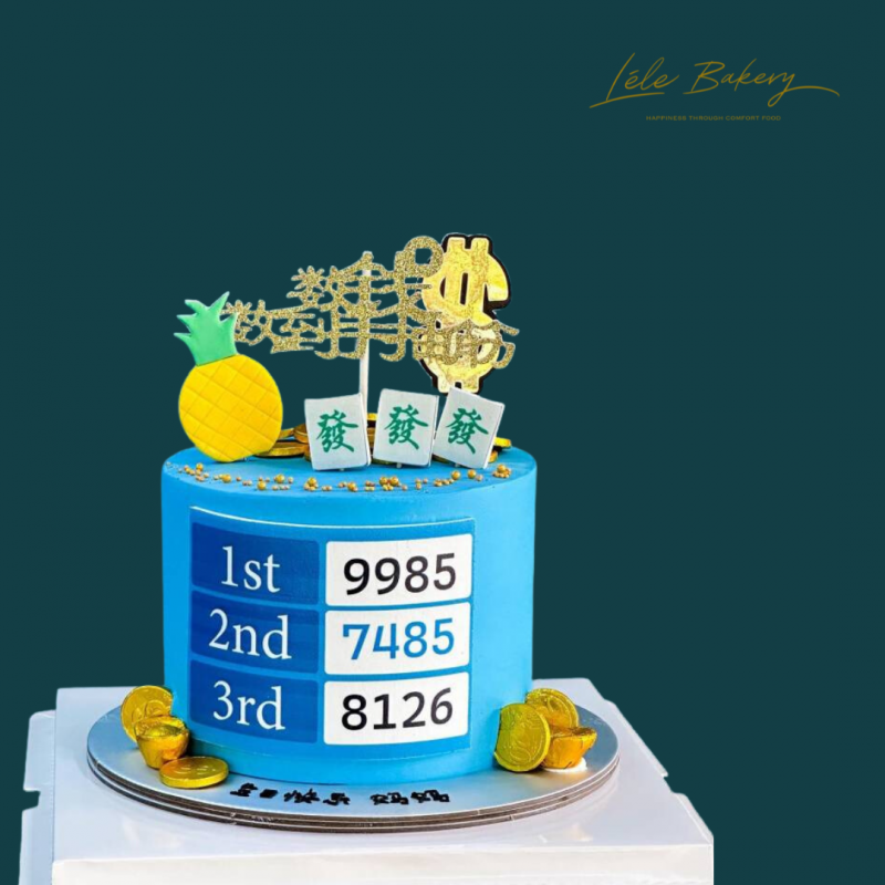 4D Lottery Pineapple Mahjong Cake | Unique Celebration of Luck and ...