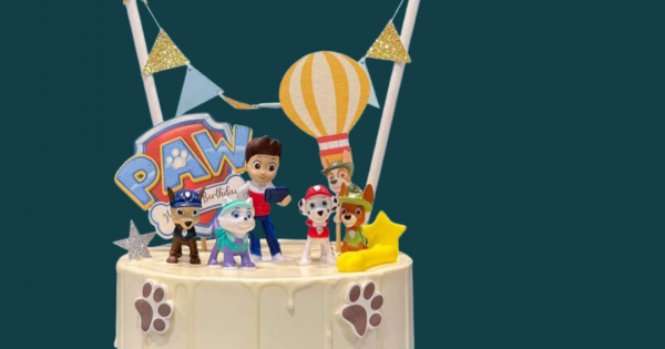 Ombre Blue Paw Patrol Cake | Fun Kids Party Cakes | Lele Bakery