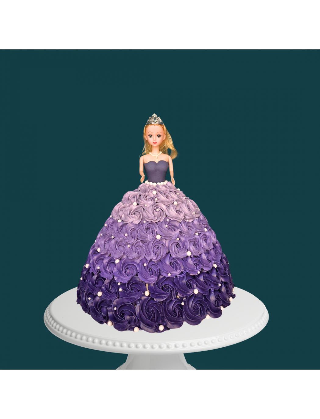 Ombre Purple Barbie Cake | Custom Barbie Doll Cakes in Singapore