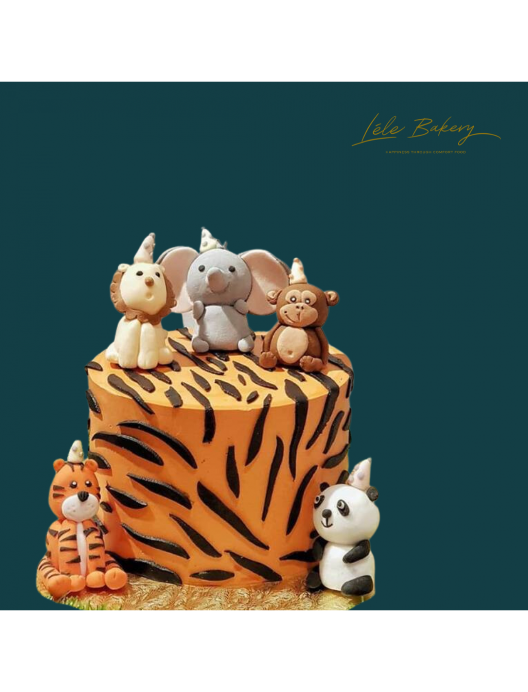 Party Animals Safari Cake | Fun Safari Themed Party Cakes | Lele Bakery ...
