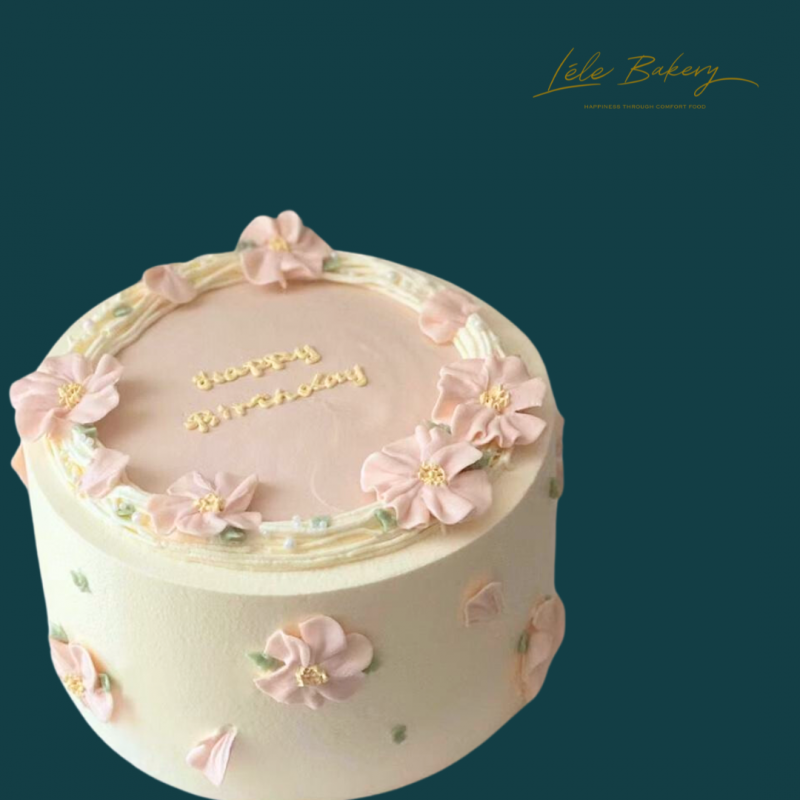 Pastel Buttercream Flower Cake | Elegant Floral Cakes | Lele Bakery ...