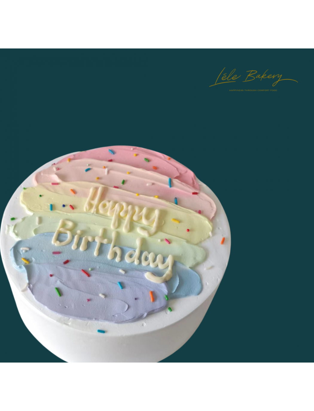 Pastel Ombre Rainbow Cake | Vibrant Celebration Cakes in Singapore ...