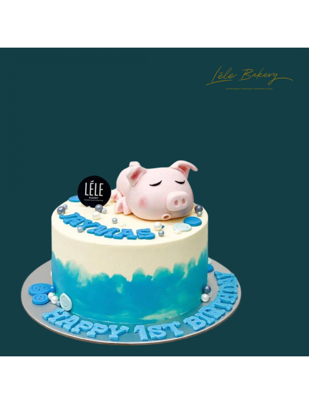 Sleepy Piggy Cake | Adorable Themed Party Cakes | Lele Bakery Singapore