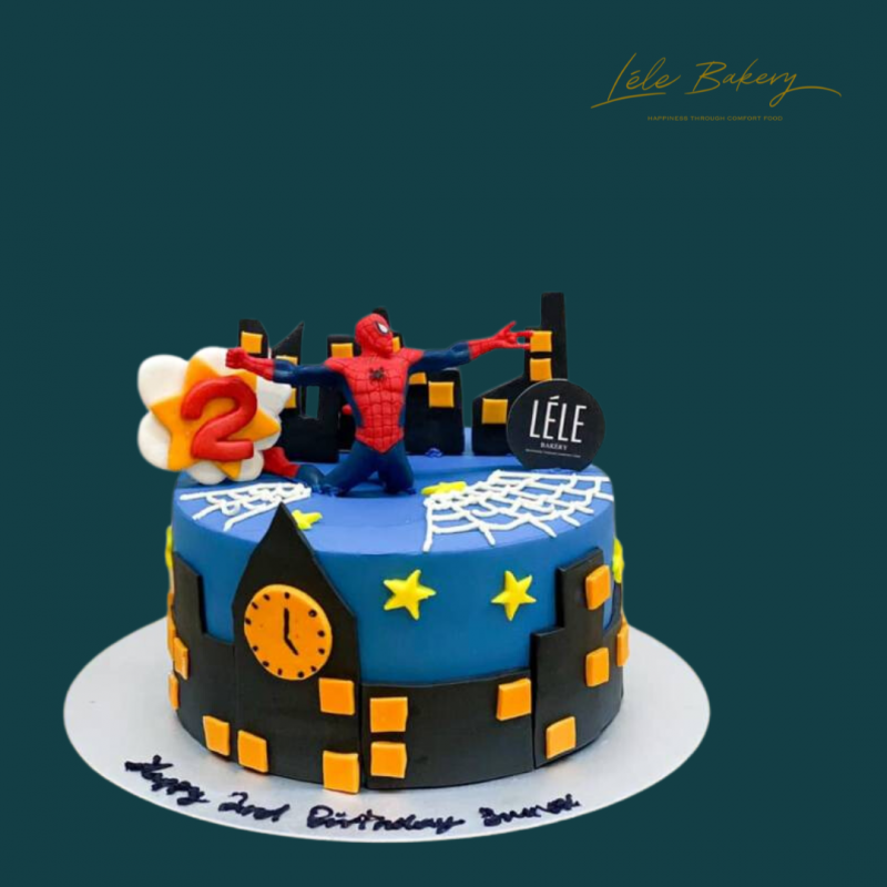 Spiderman Building Cake | Superhero Themed Party Cakes | Lele Bakery ...