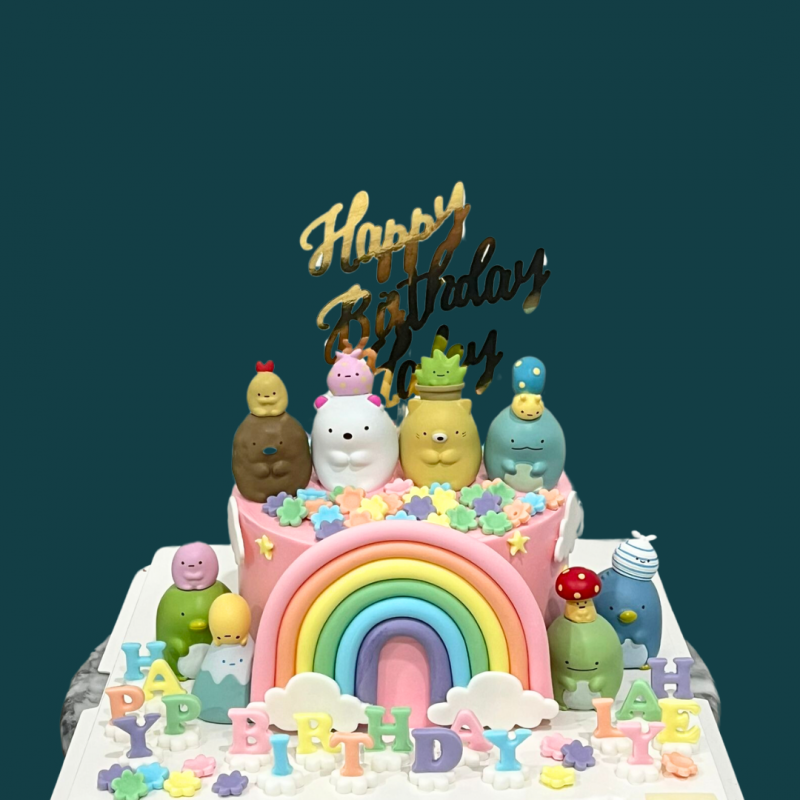 Sumikko Gurashi Pastel Rainbow Cake in Singapore – Adorable & Colorful ...
