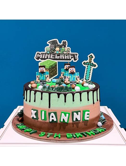 2D Topper Minecraft Cake | Kids customised cake | Customised cake